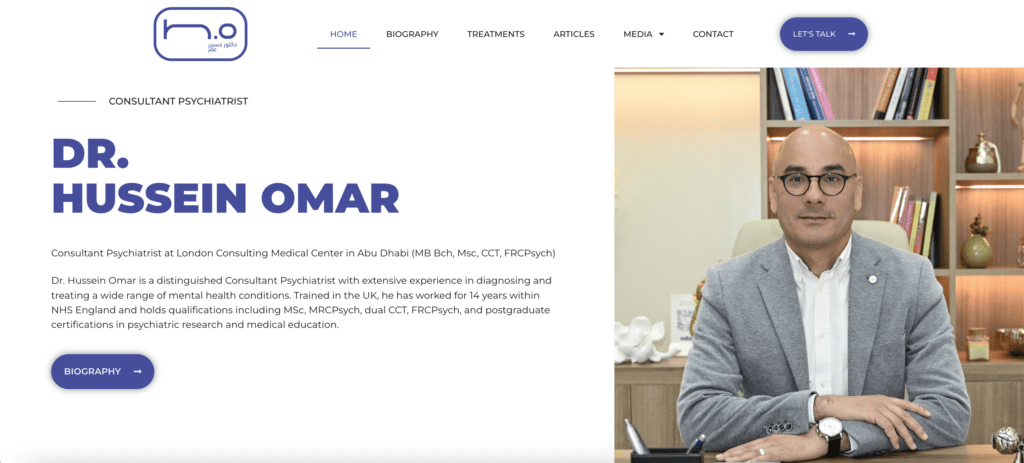 Biography - Dr. Hussein Omar Consultant Psychiatrist in Abu Dhabi